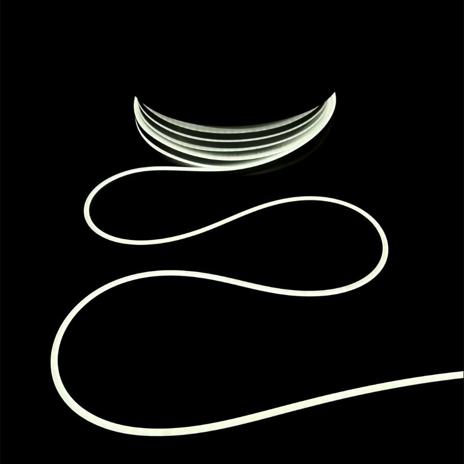 Неоновая светодиодная лента PJ Neon 5м, 6х12мм, 12в, IP 67, гибкий неон, нейтральный белый, шаг реза 1см