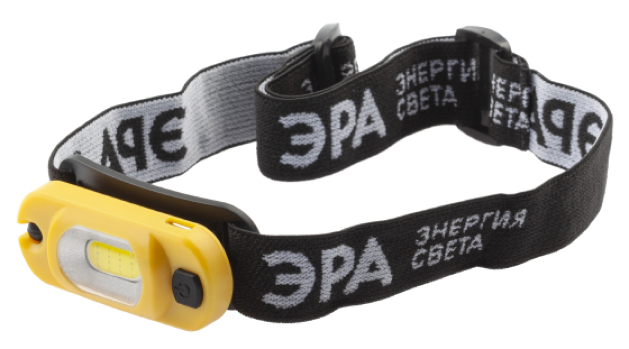 Фонарь налобный светодиодный ЭРА Ультра Практик GA-801, аккумуляторный, 150Лм 1 светодиод, дальность луча 14 метров, IP20, Б0061089 / на голову
