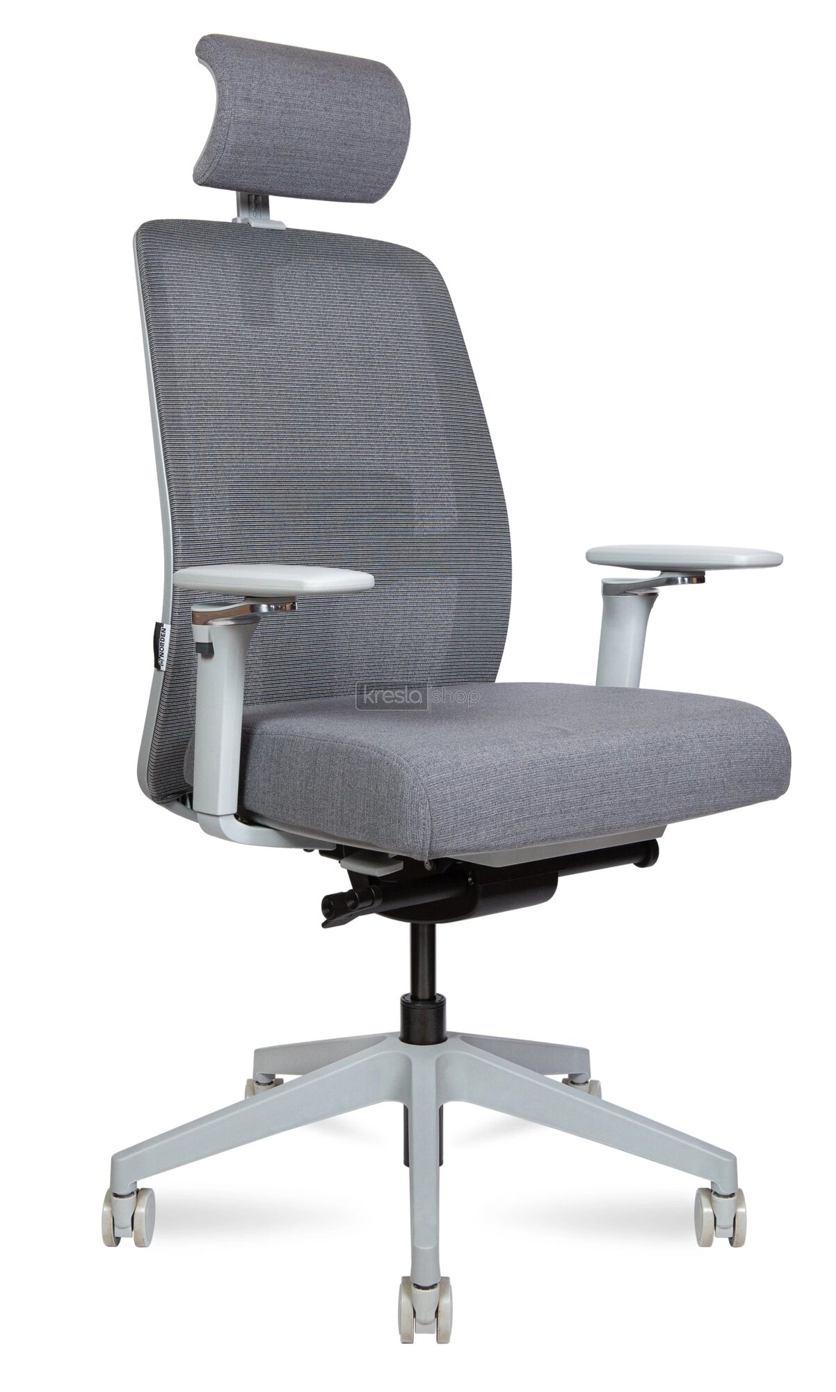 Кресло для руководителя Norden Altai SL 6D серый пластик, серая сетка, серая ткань, сиденье слайдер