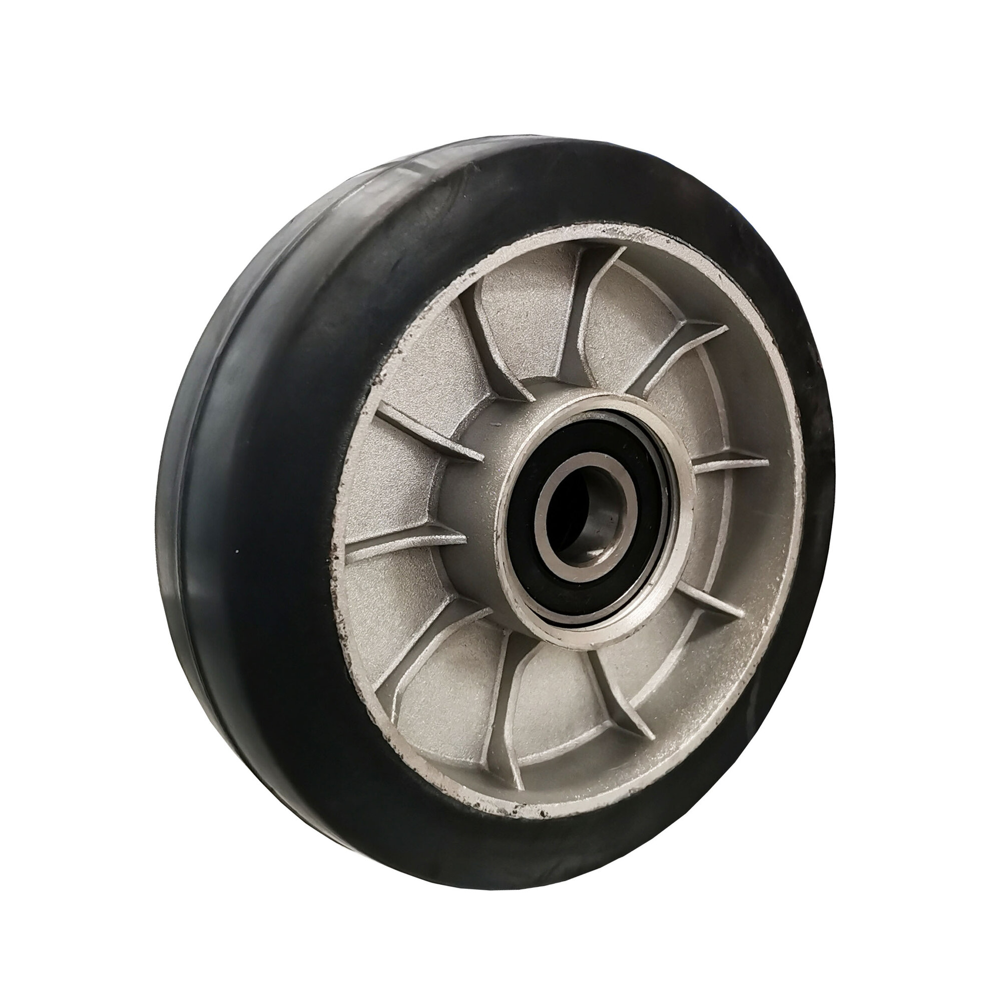 Колесо Алюминий/Резина 160х50мм (с подшипником)