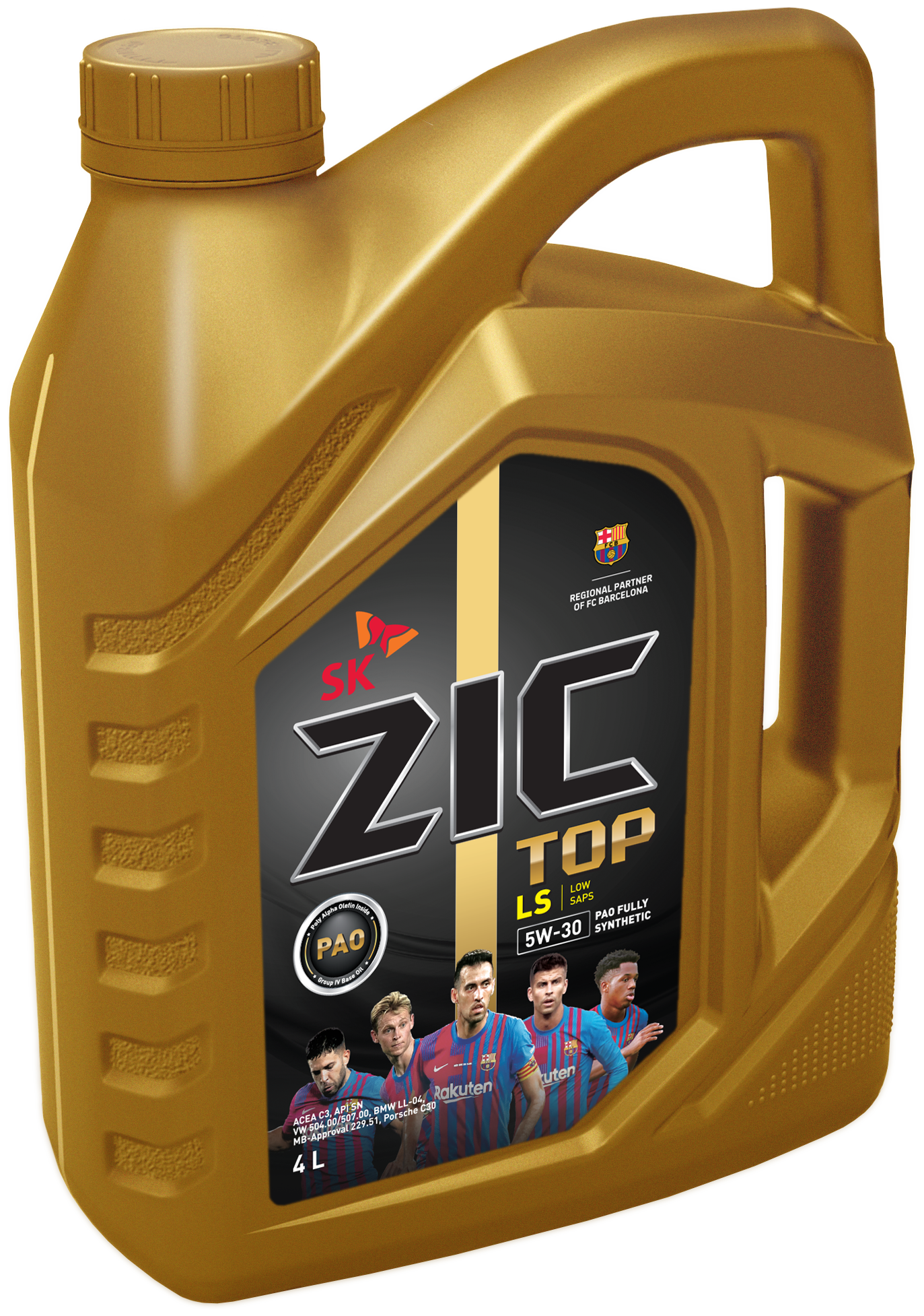 Масло моторное ZIC TOP LS 5W-30 синтетическое 4 л арт.162612