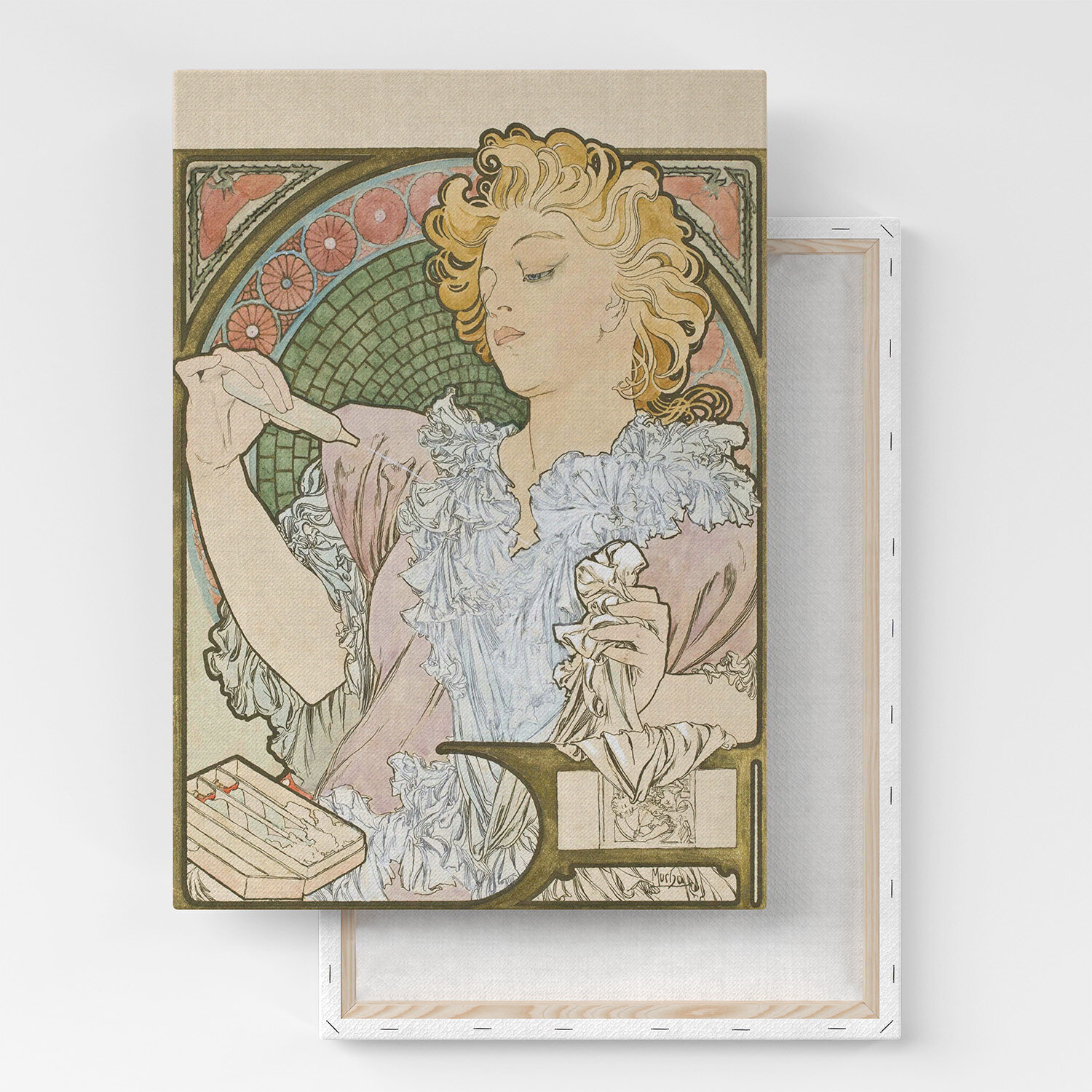 Картина на холсте, репродукция / Альфонс Муха - Выпуск парфюма Родо / Размер 40 x 53 см