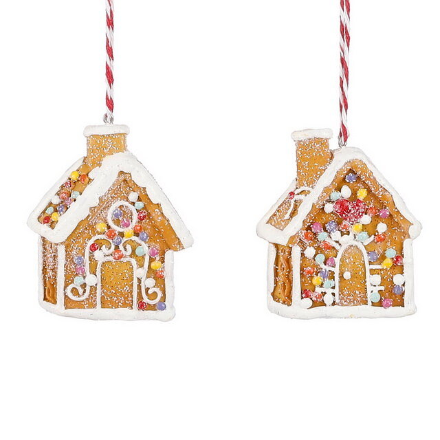 Набор елочных игрушек Sweet Houses 9 см, 2 шт, подвеска, Edelman, 1123772-набор