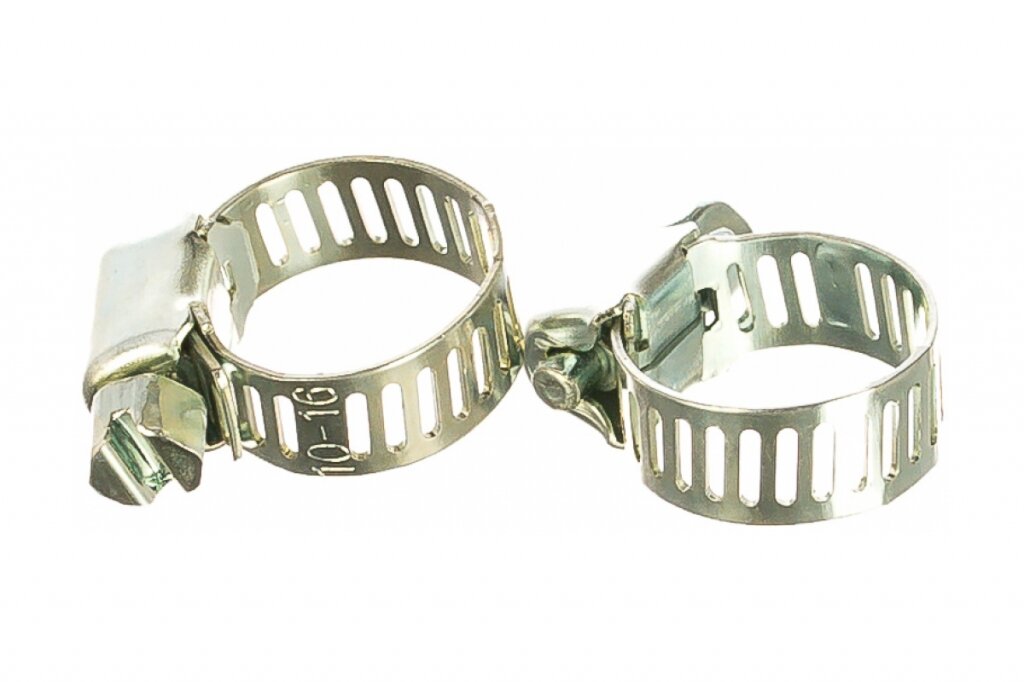 Хомуты оцинкованные, просечная лента 8 мм, 10-16 мм, 200 шт, ЗУБР 37803-10-16-200