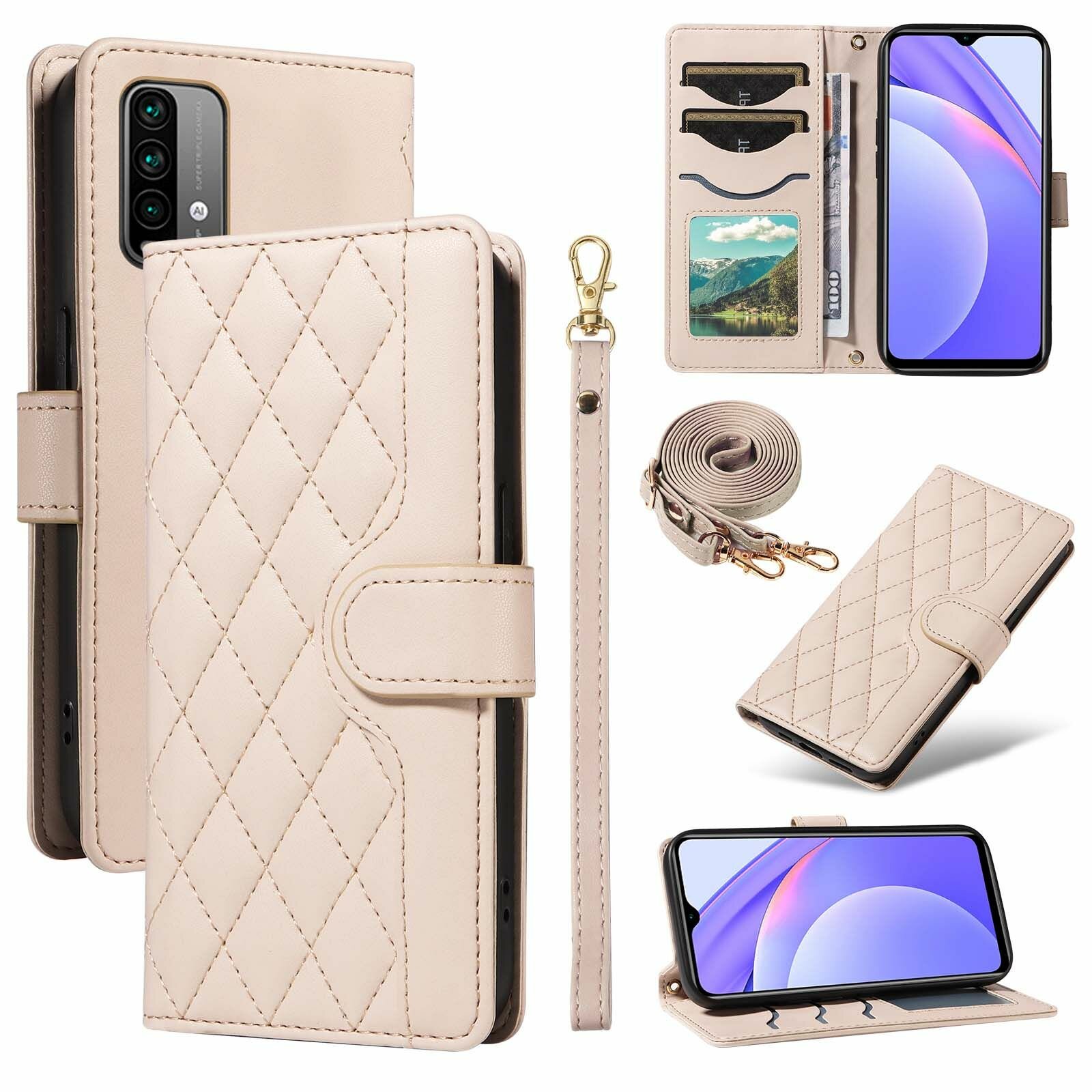 YIKATU Кожаный Чехол Для Redmi 9T/Xiaomi POCO M3 ( Редми 9T /Сяоми ПокоM3 ) С визитницей из экокожи, модный, против падения, подарочный, элитный, книжка