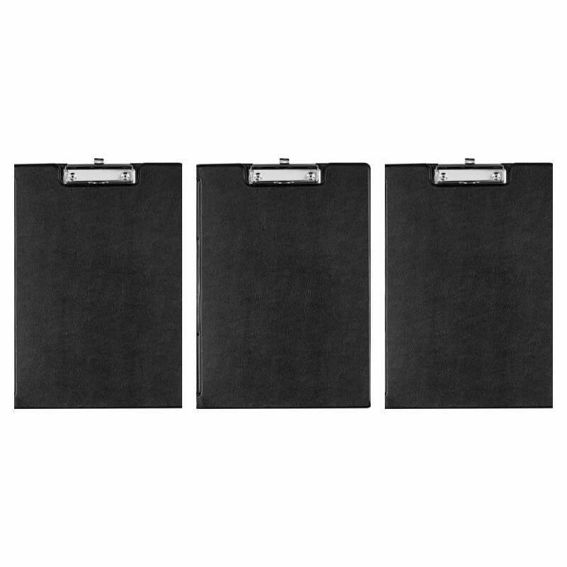 Attache Selection Папка-планшет A4, черная с верхней створкой, 3 шт