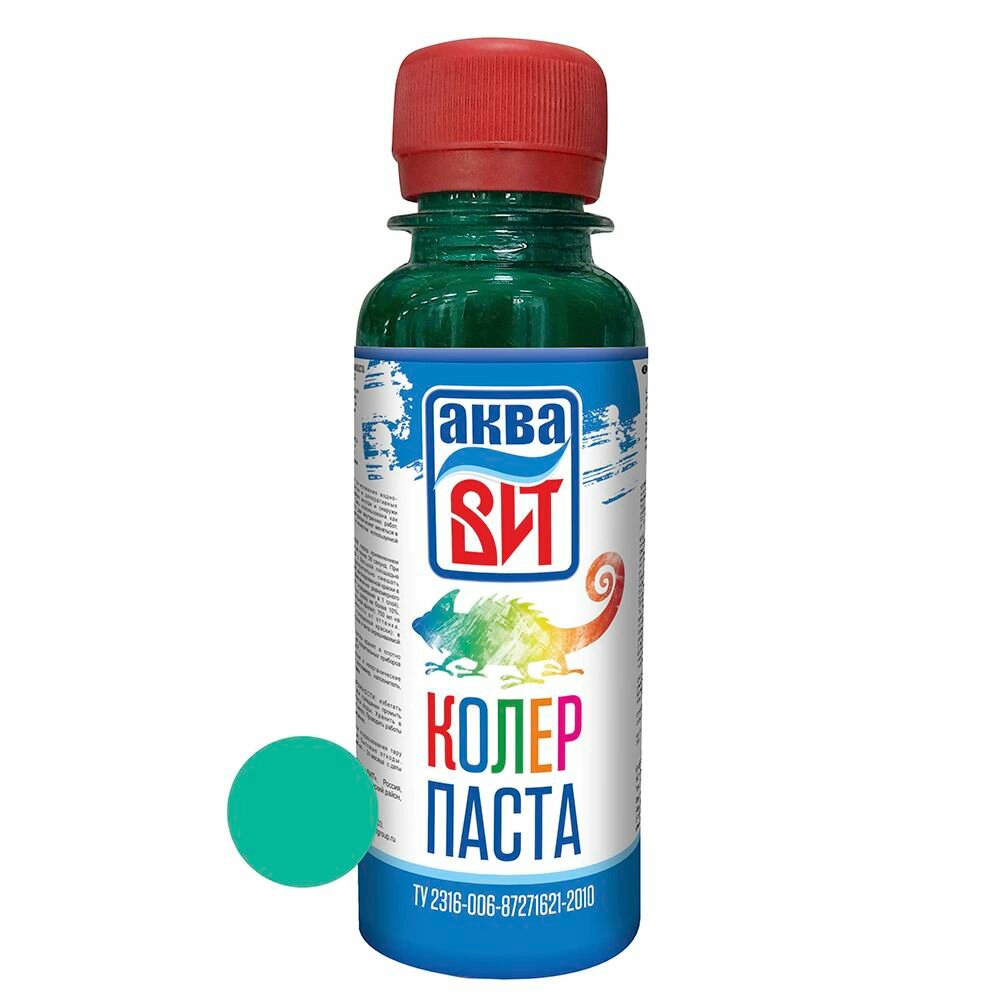 Колер паста АкваВИТ для ВД красок 0,1 л зеленая