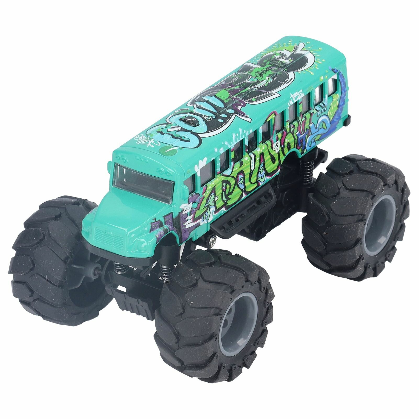 Модель автобуса 1:43 с большими колесами, высокоэпизодный, игрушка-школьный автобус, для детей от 3 лет