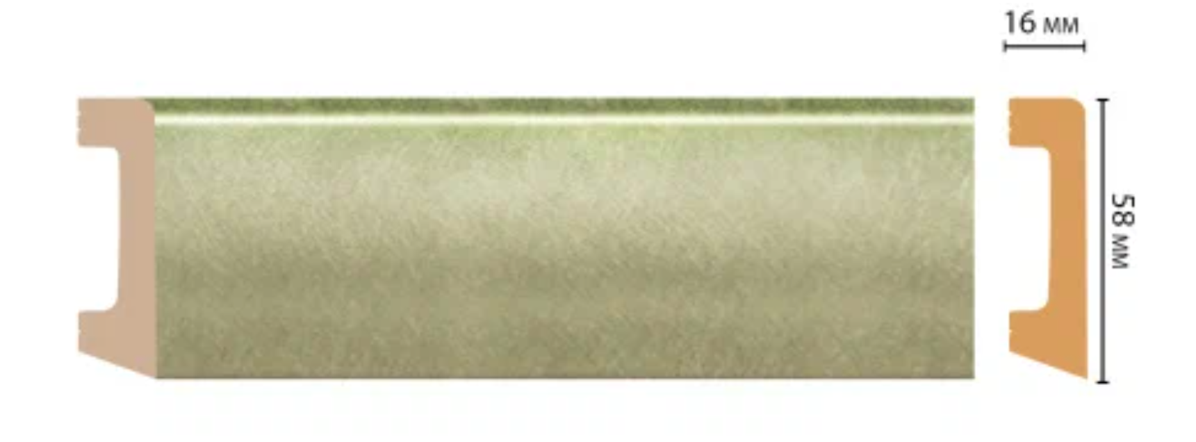 Плинтус Напольный Decomaster D234-373ДМ В58хШ16хД2400 мм / Декомастер.