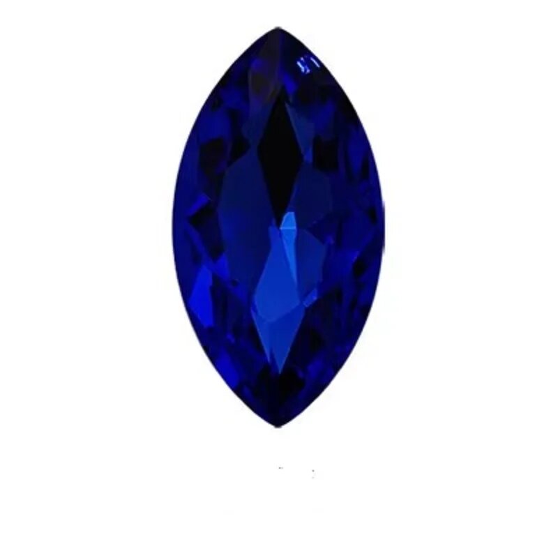 Стеклянные кристаллы сиjishuizuan форма конского глаза/листа Темно-синий, 9X18 10ps, Sapphire blue