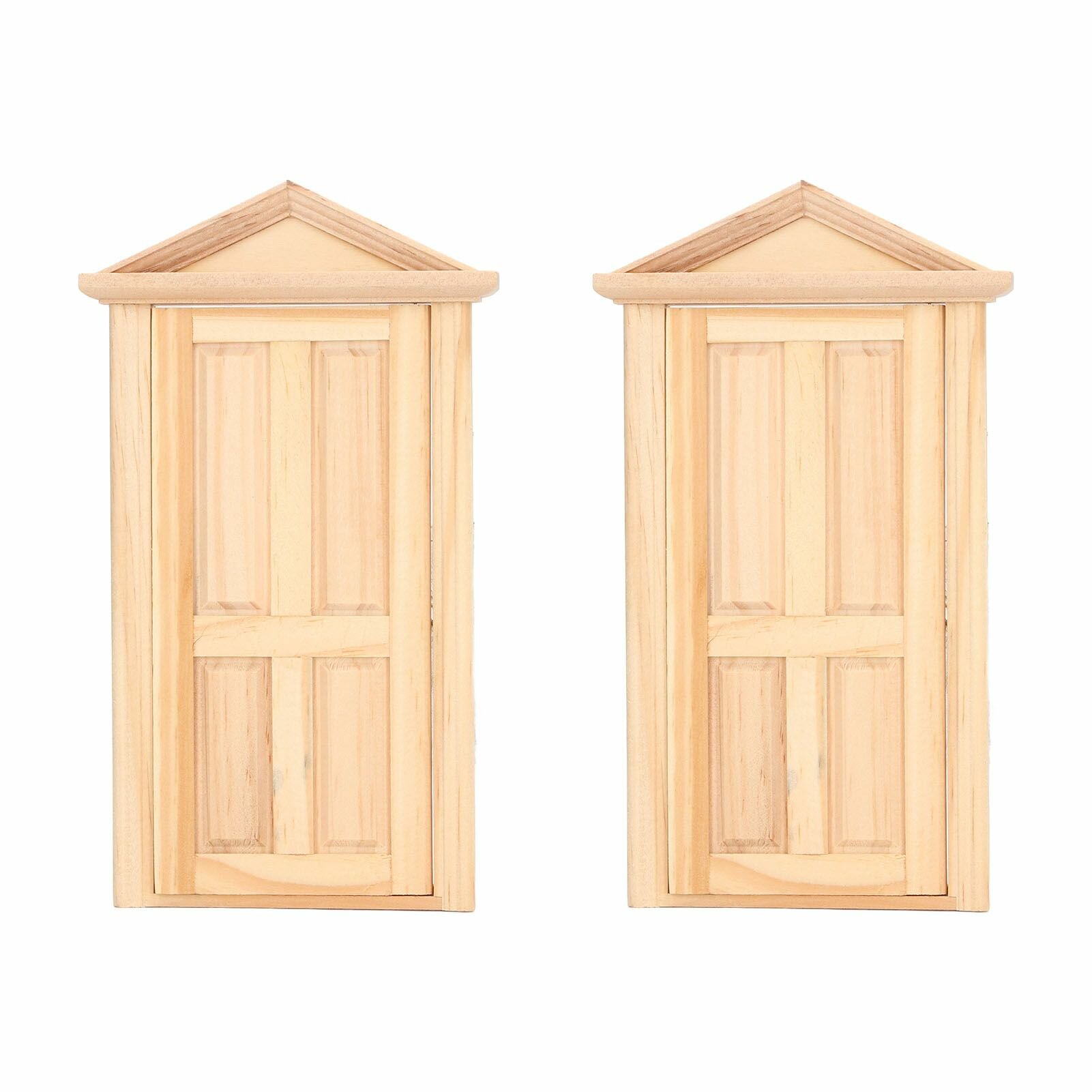 2 шт. миниатюрная дверь кукольного домика масштаб 1:12 масштаб 1:16 мебель DIY кукольный домик мини деревянная дверь на Рождество