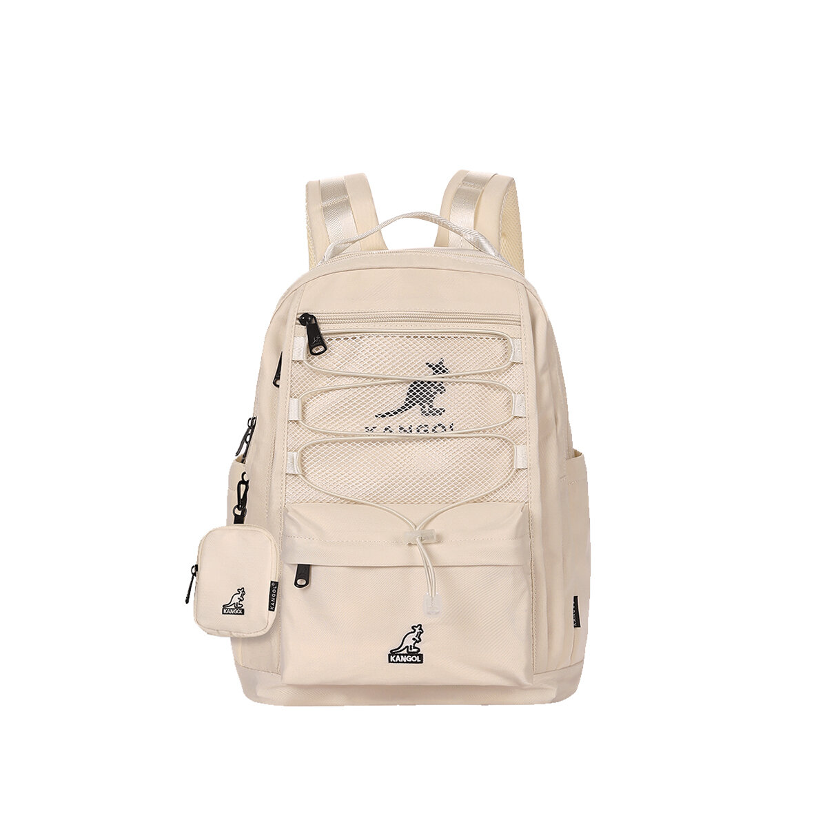 Рюкзак унисекс KANGOL среднего размера, цвета: айвори, молочно-чайный, абрикосовый, бордовый, черный