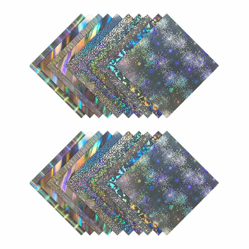 20ШТ Мерцающая Бумага Для Рукоделия 10 Цветная Блестящая Бумага Для Украшения Художественных Промыслов