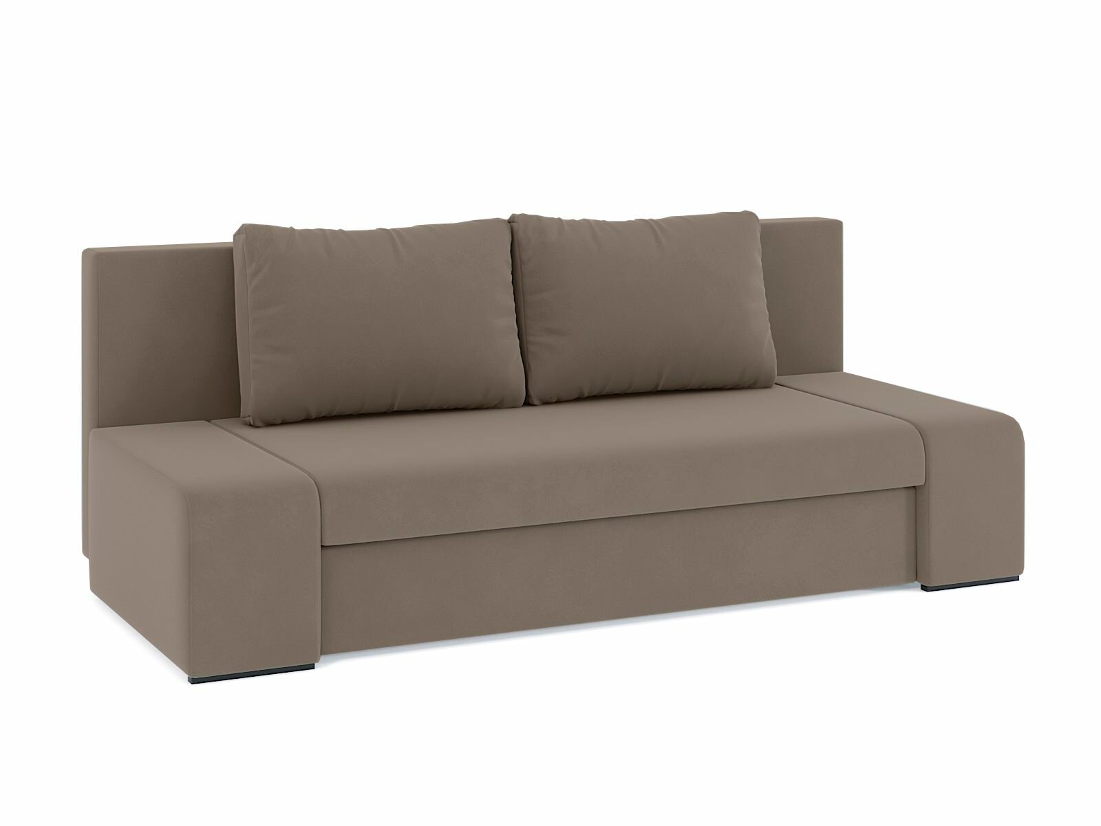 Диван - кровать Сан Ремо, еврокнижка, 200*89*88, велюр Зара Лайт Браун 05