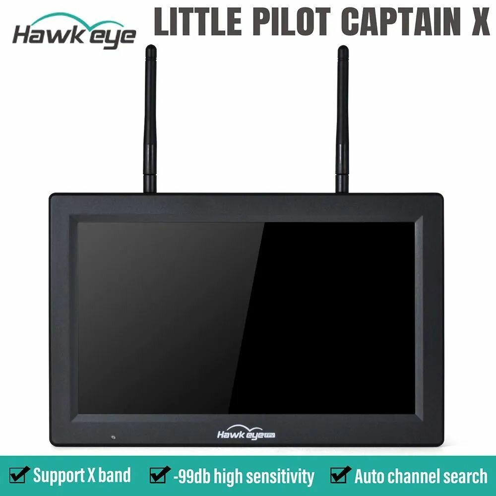 Fp-v монитор Little Pilot Captain X DVR Монитор 5,8G 96CH 10,2-дюймовый двойной приемник