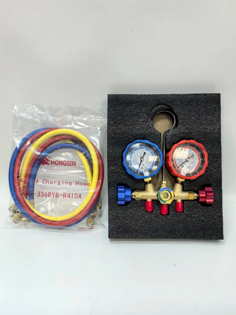 Манометрический 2-х вентильный коллектор, для R410