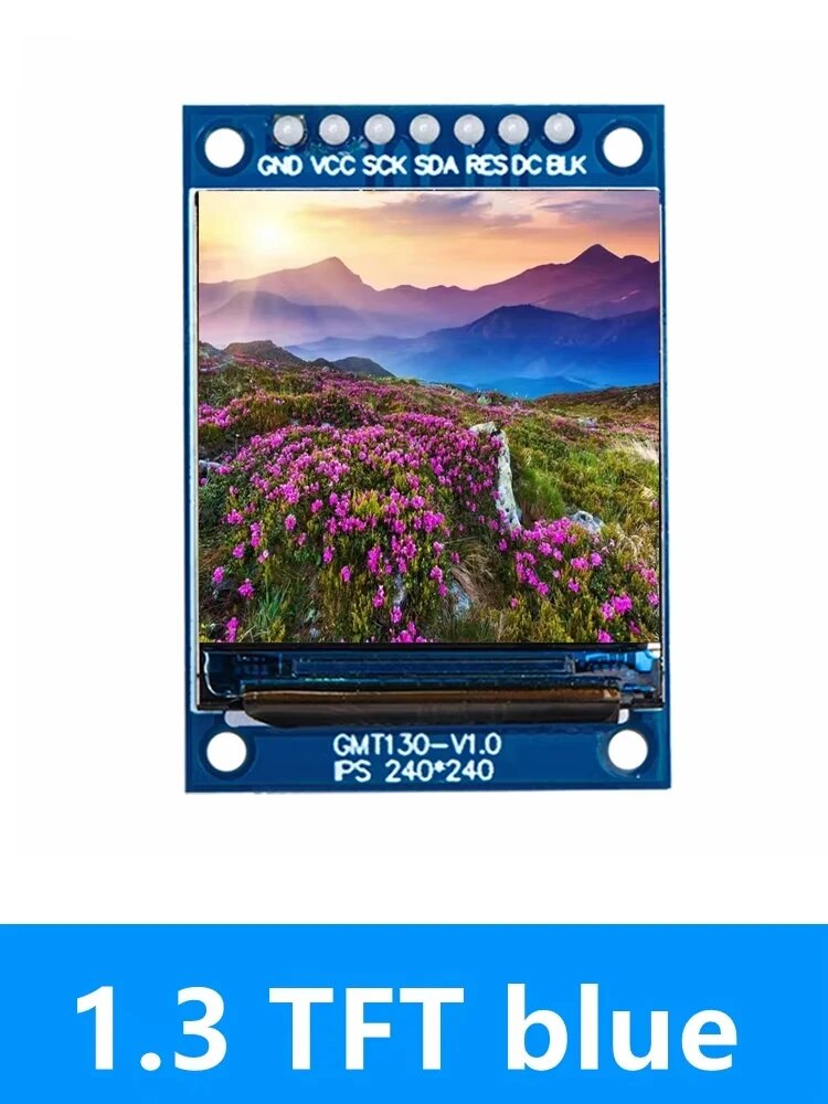 1.3 TFT blue дисплей 240x240 IPS