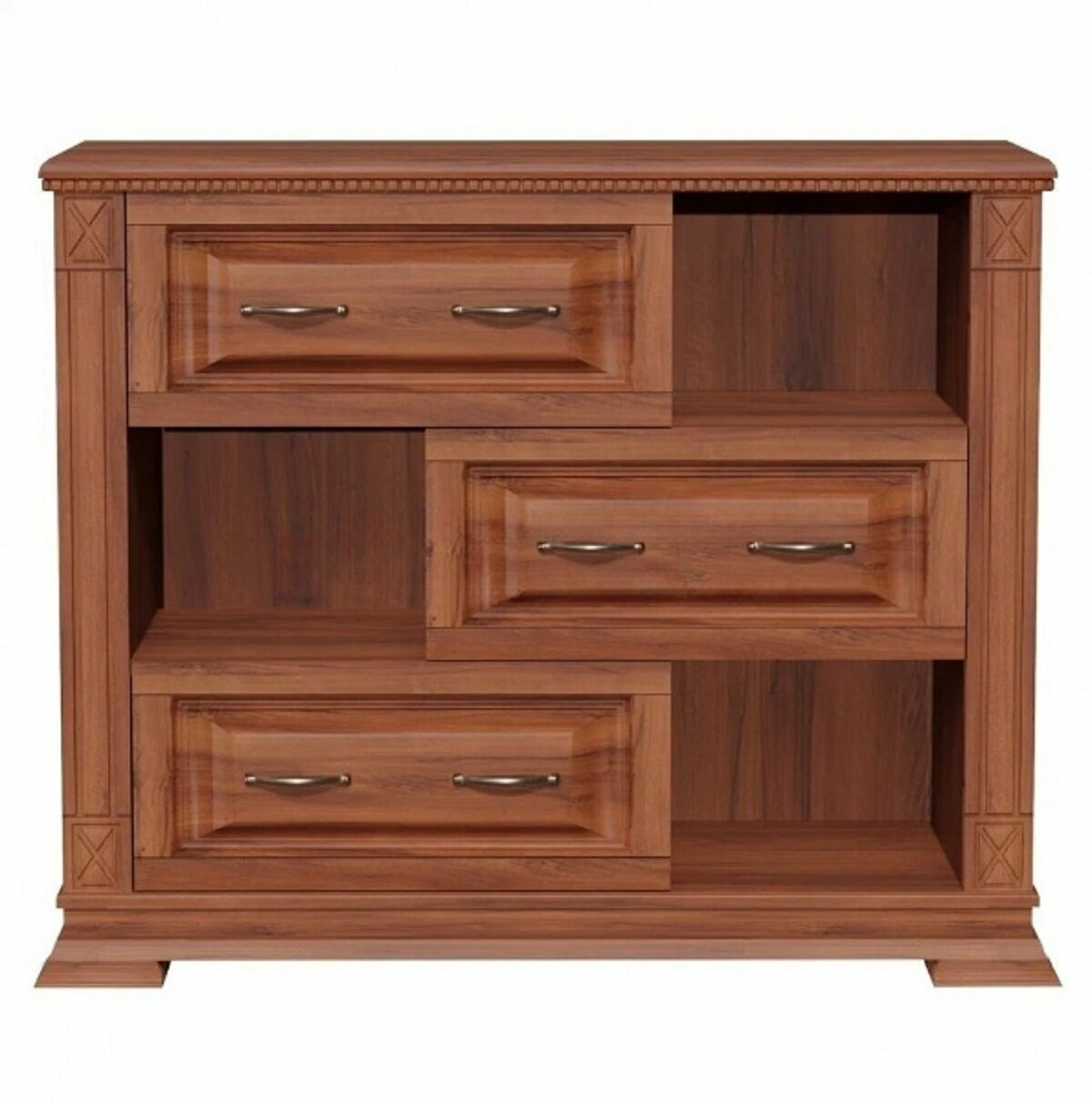 Комод для хранения вещей из массива сосны Верди PREMIUM 223, 100x40x80 дуб 2