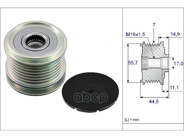 Шкив генератора MERCEDES W203, W211, SPRINTER (906) 535004210 Ina арт. 535004210