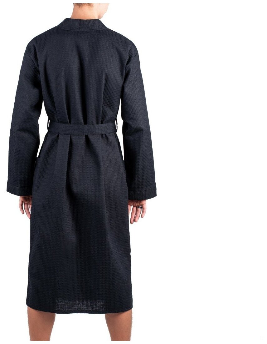 Халат WoodSon, вафельный (чёрный, размер 50-52, арт. WH1)