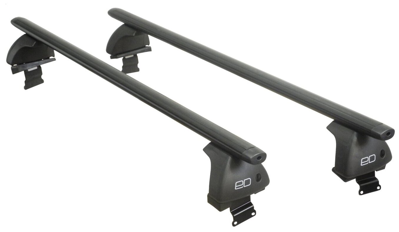 Багажник на Datsun On-Do, ED, черные аэродинамические дуги