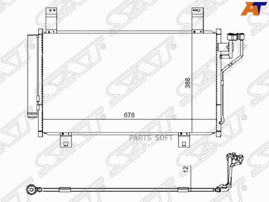 Радиатор кондиционера Mazda 3 13-19 / 6 12- SAT ST-MZX5-394-0 | цена за 1 шт