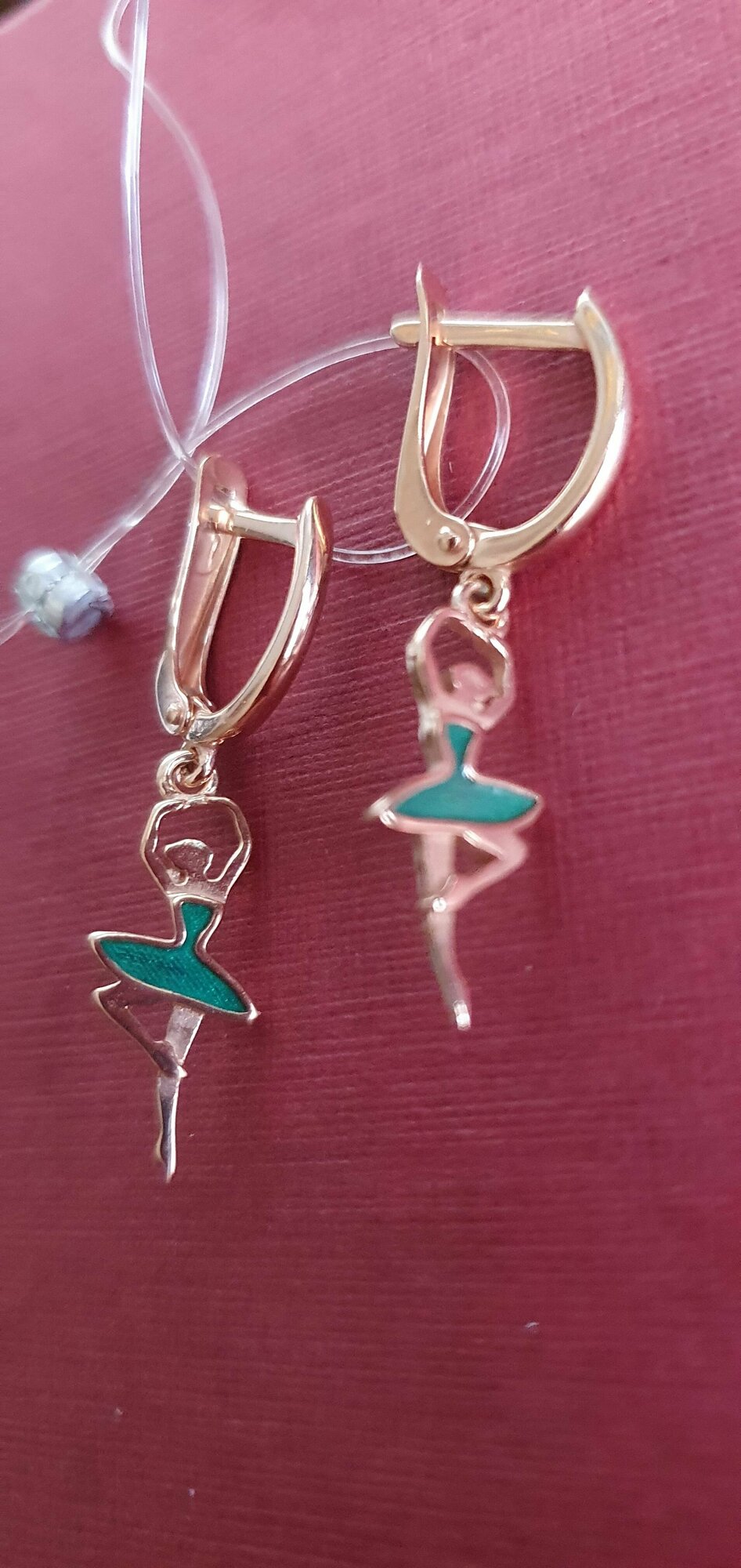 Серьги с подвесками серебро, 925 проба, эмаль