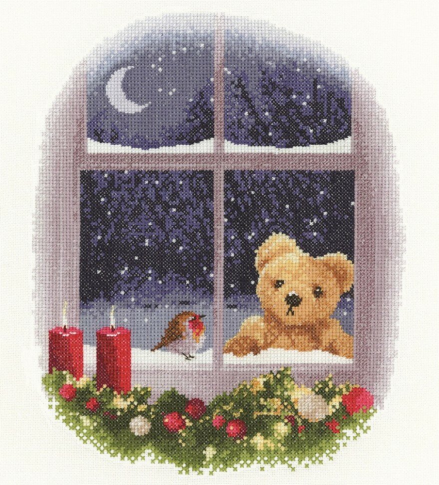 Набор для вышивания Heritage #TWR1560E William and Robin (Уильям и Робин), Счетный крест, 19.5 x 25 см