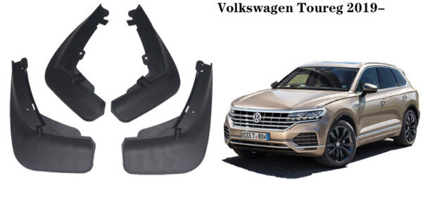 Брызговики для VW Touareg 2018 2019 2020 2021 2022, комплект 4шт, Фольксваген Туарег 3
