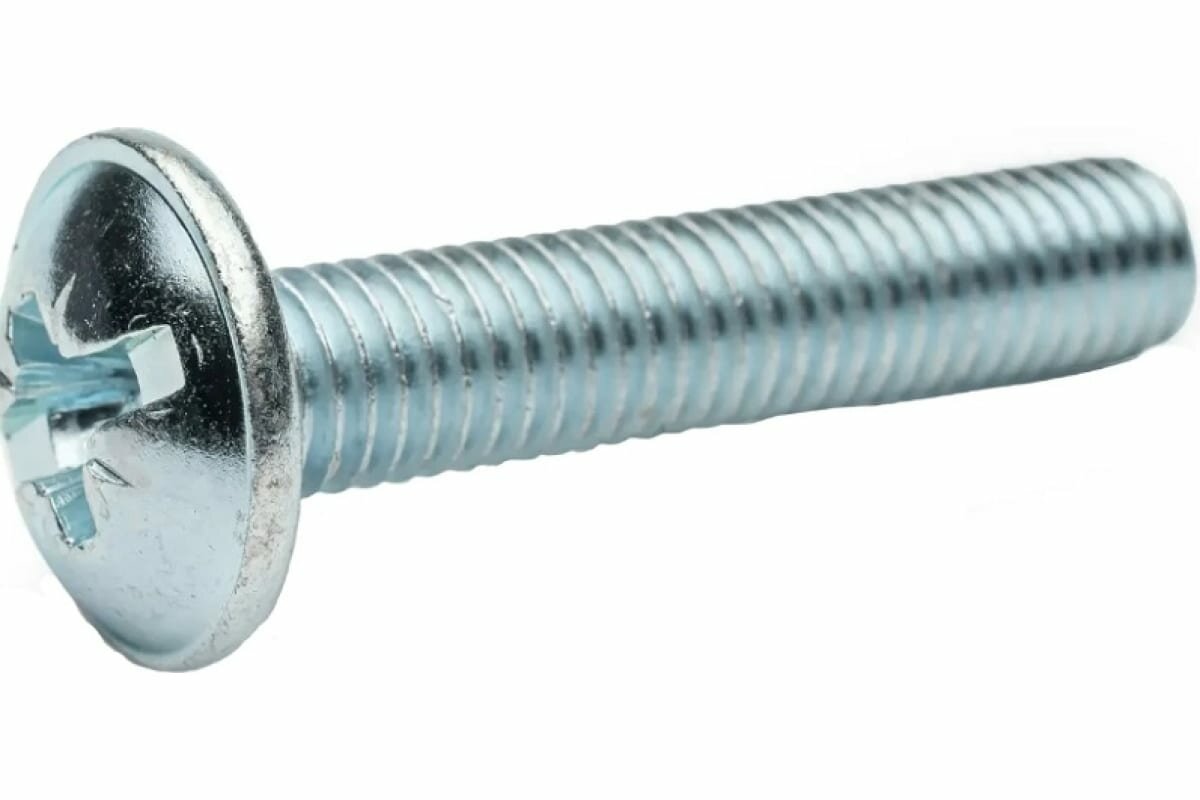 Винт мебельный М4х10 мм цинк класс прочности 5.8 DIN 967 STARFIX 200 штук (SMP1-66871-200)