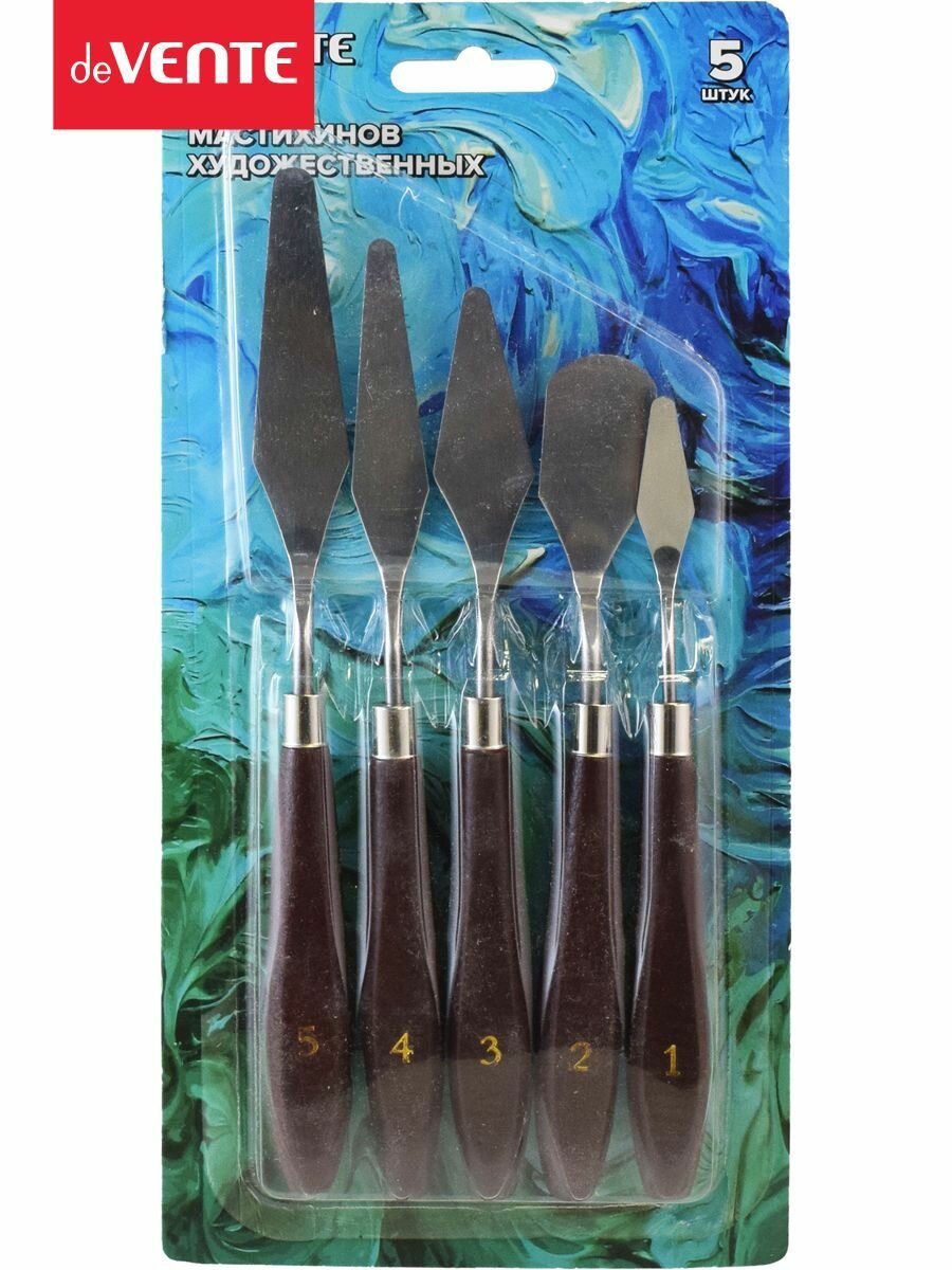 Мастихины художественные, шпатели для лепки в наборе 5 шт