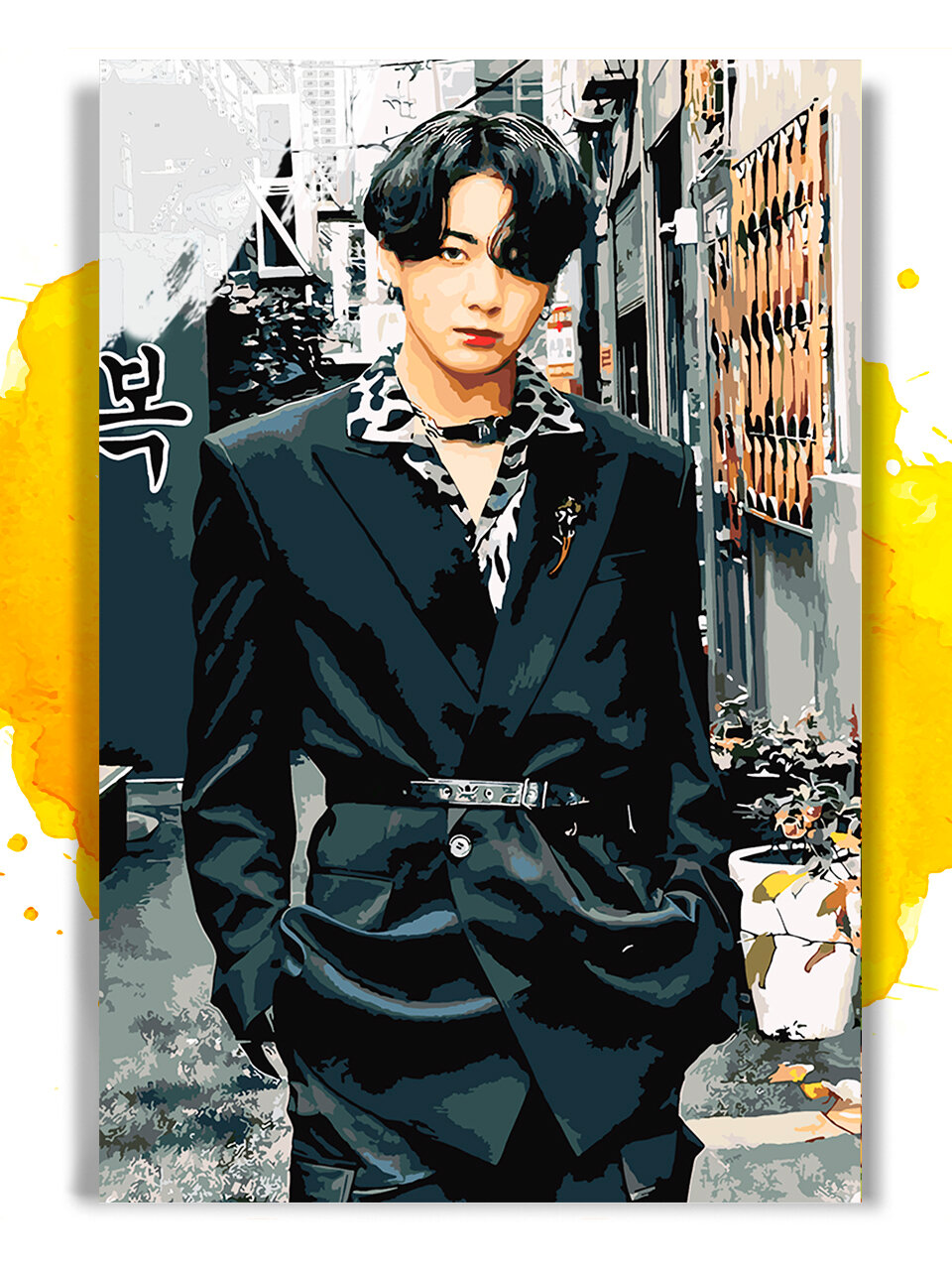 Картина по номерам на холсте BTS Эстетика Чон Чонгук, 40 х 60 см