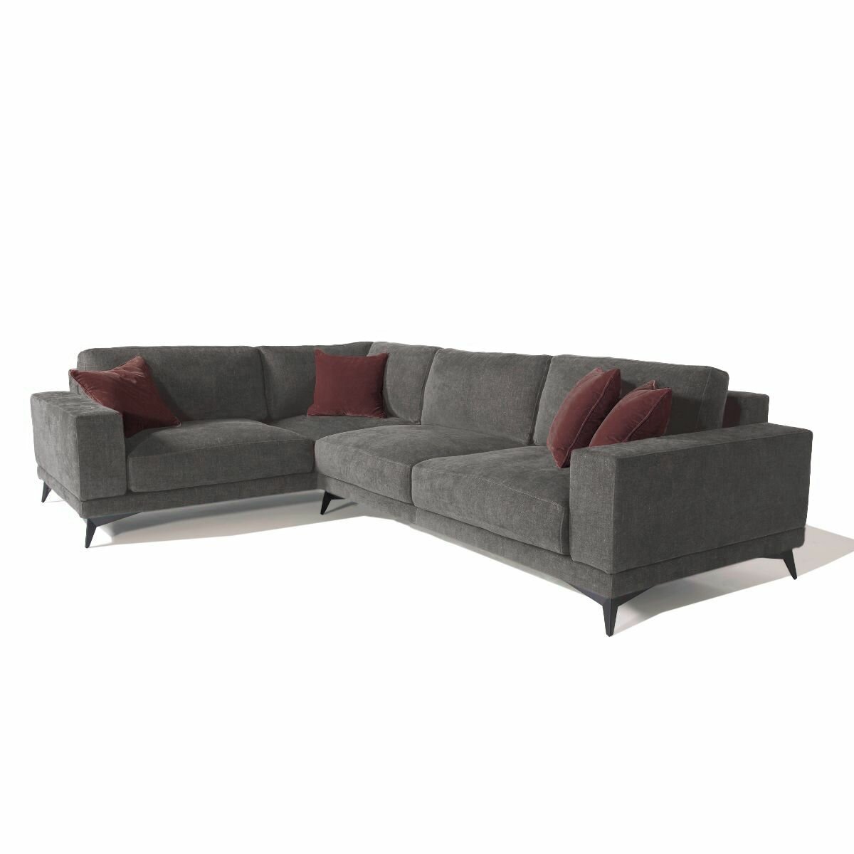 Диван Бергамо угловой левый в премиальном велюре 225х315/05