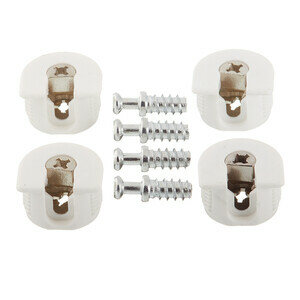 Полкодержатель-стяжка d20 мм белый со штоком 11 мм (4 шт.)