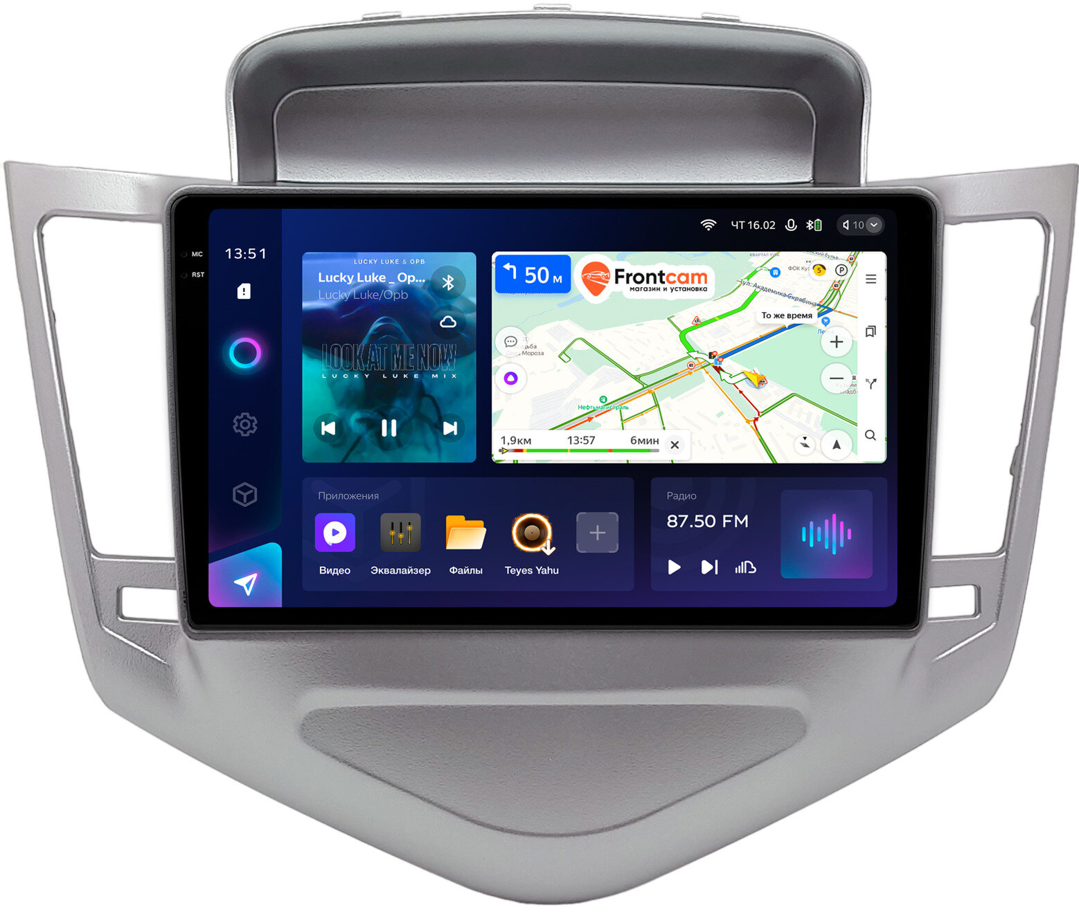 Штатная магнитола Teyes CC3 2K 360 6/128 9.5" RM-9-1284 Chevrolet Cruze 2008-2012 (серебро) Android 10 (4G-SIM, DSP, QLed)