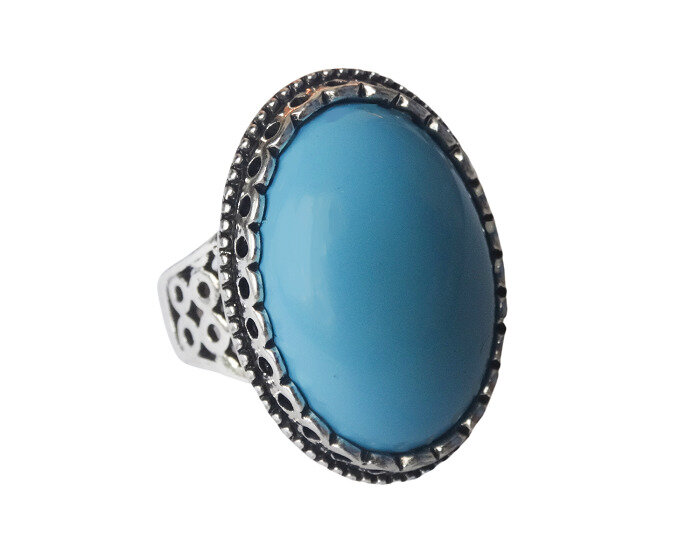 Кольцо Anikom, искусственный камень