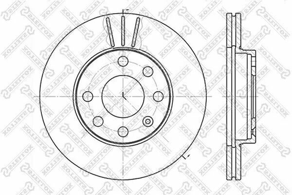 STELLOX 6020-3608V-SX Тормозной диск передний