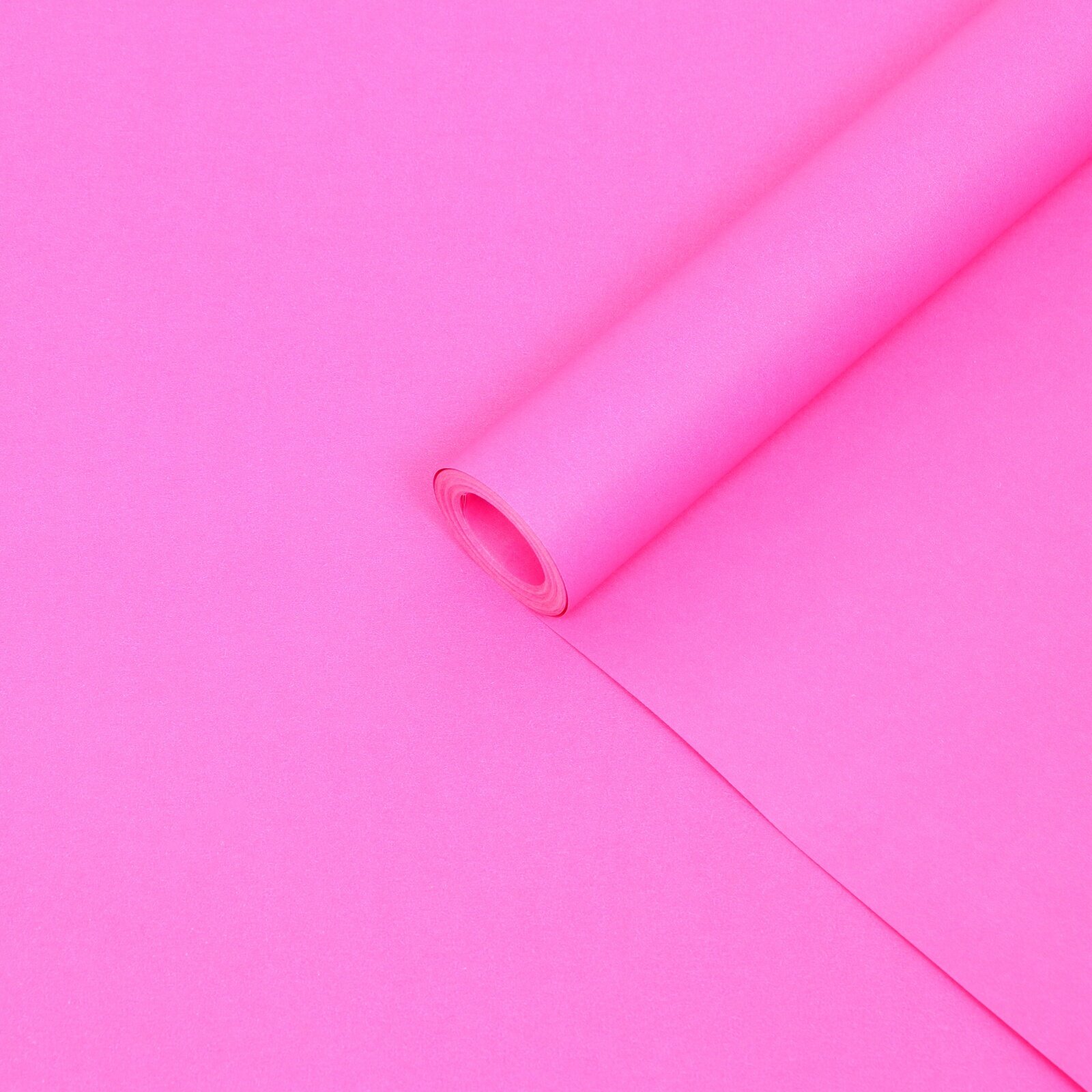 Бумага крафт двусторонняя, фуксия, для цветов и флористики, 0.68×10 м