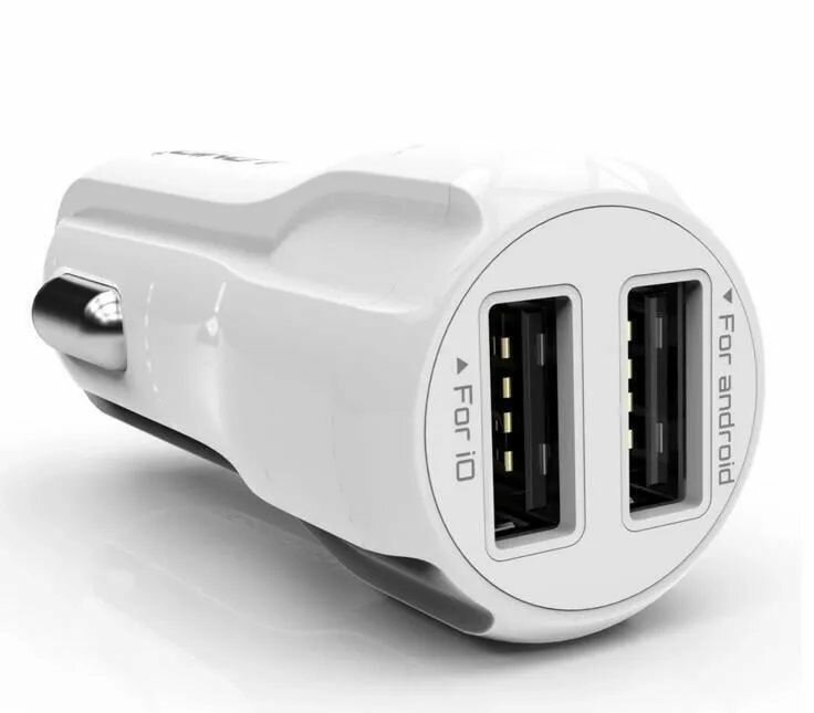 Автомобильная зарядка для телефона C331 3.4А на 2 USB выхода с кабелем Type-C