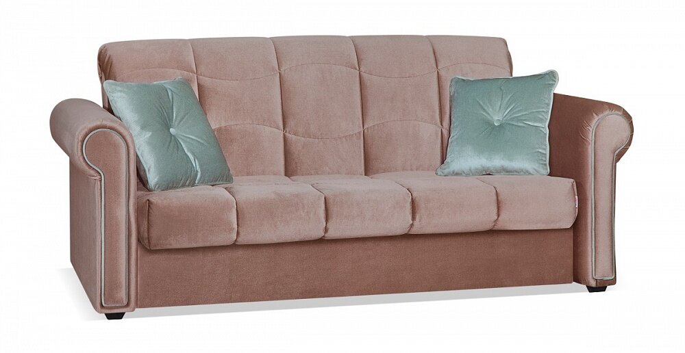 Прямой диван Сан-Марино Капучино Велюр, аккордеон, 168х107х88 см