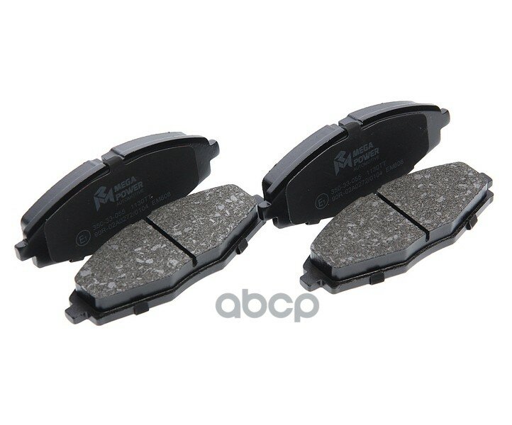 Колодки тормозные DAEWOO Nexia, Matiz CHEVROLET Lanos, Spark передние (4шт.) MEGAPOWER MEGAPOWER Automotive арт. 350-33-055