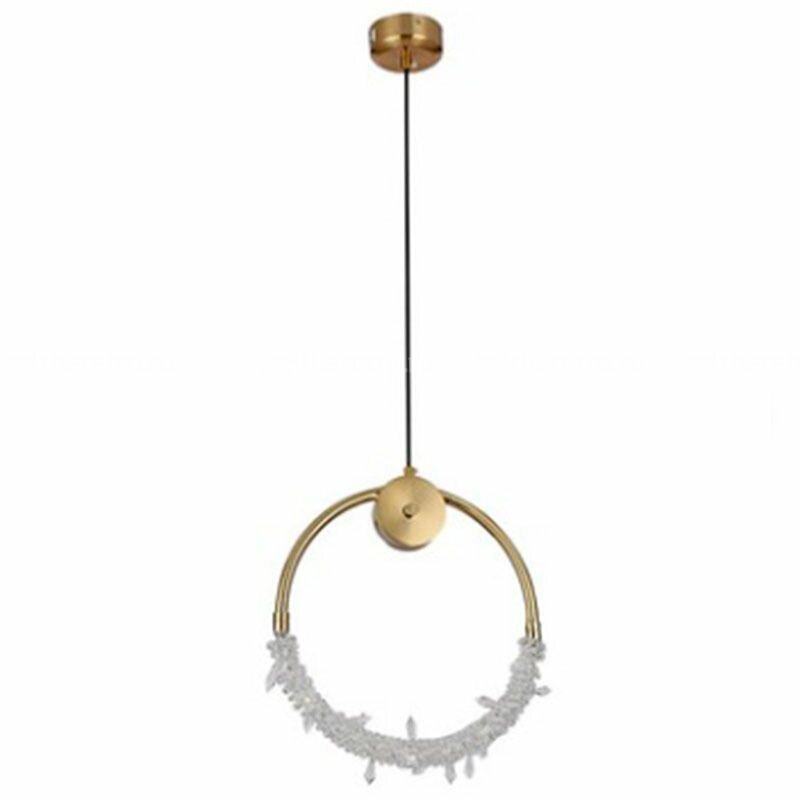 Светильник подвесной LED 12 Вт хрусталь Lorenza Vertical Подвесной светильник золотой с кристаллами Лофт Blesslight