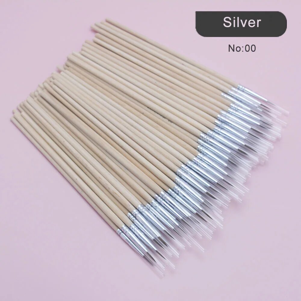 Кисти для наращивания ресниц, silver 00, 100 шт
