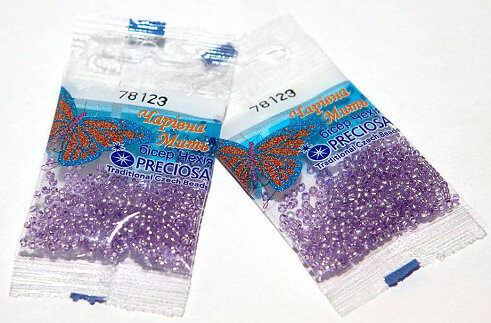 Бисер Preciosa 78123 соль-гель с серебром 10/0, 5 гр,1 шт.