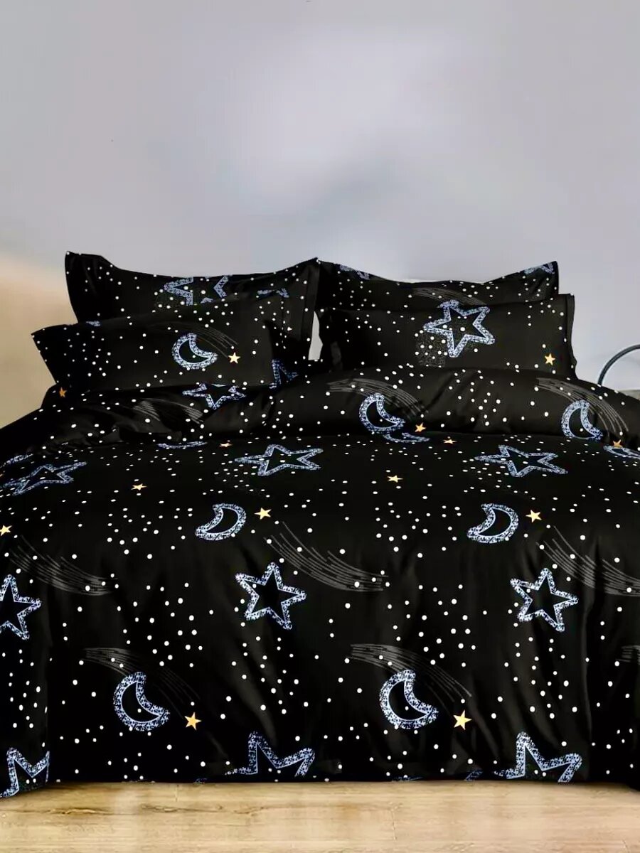 Постельное белье 1.5 спальное комплект полисатин