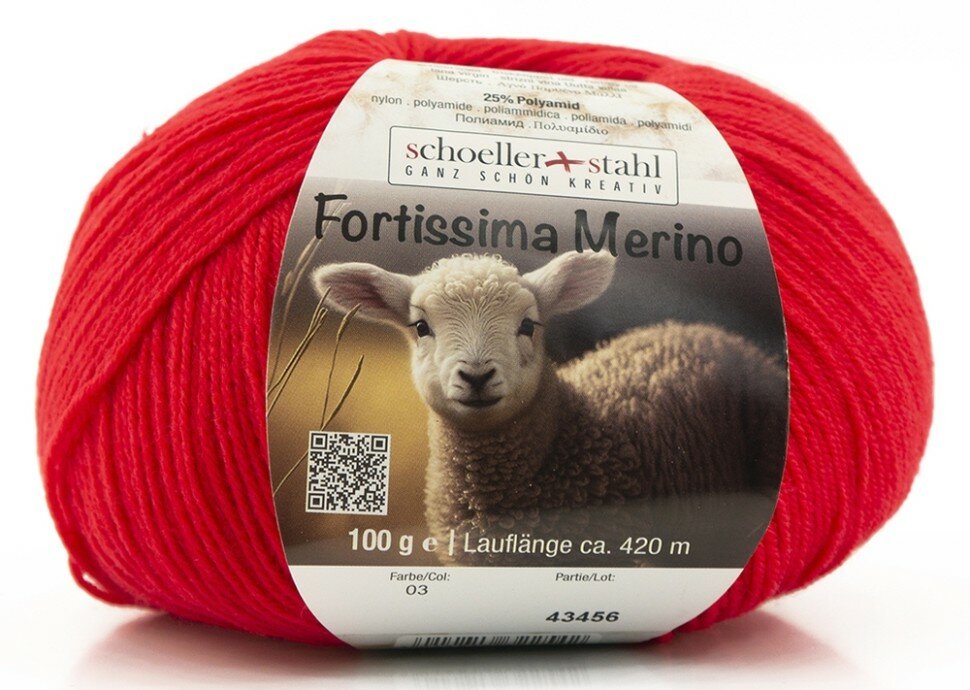Пряжа Austermann 93042 Fortissima Merino 4-fach 100 г 420 м #0003