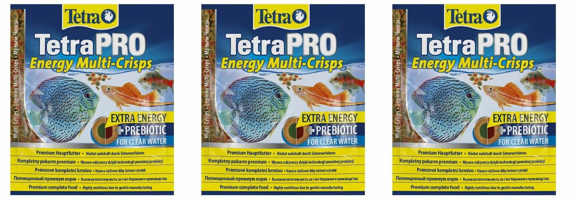 Tetra Корм сухой для декоративных рыб TetraPro Energy, чипсы, 12 г 3 уп