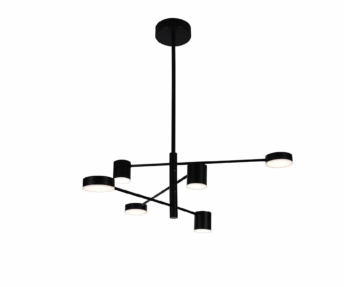 Люстра на штанге Kink Light Мекли 07650-6D,19(4000K), черный, LED, 84 Вт, 6 ламп