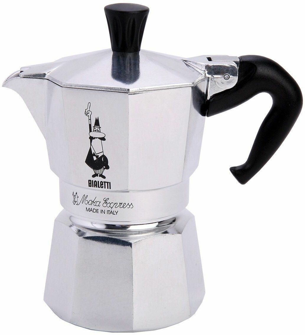 Гейзерная кофеварка Bialetti Moka Express 1168 на 2 порции (90мл)
