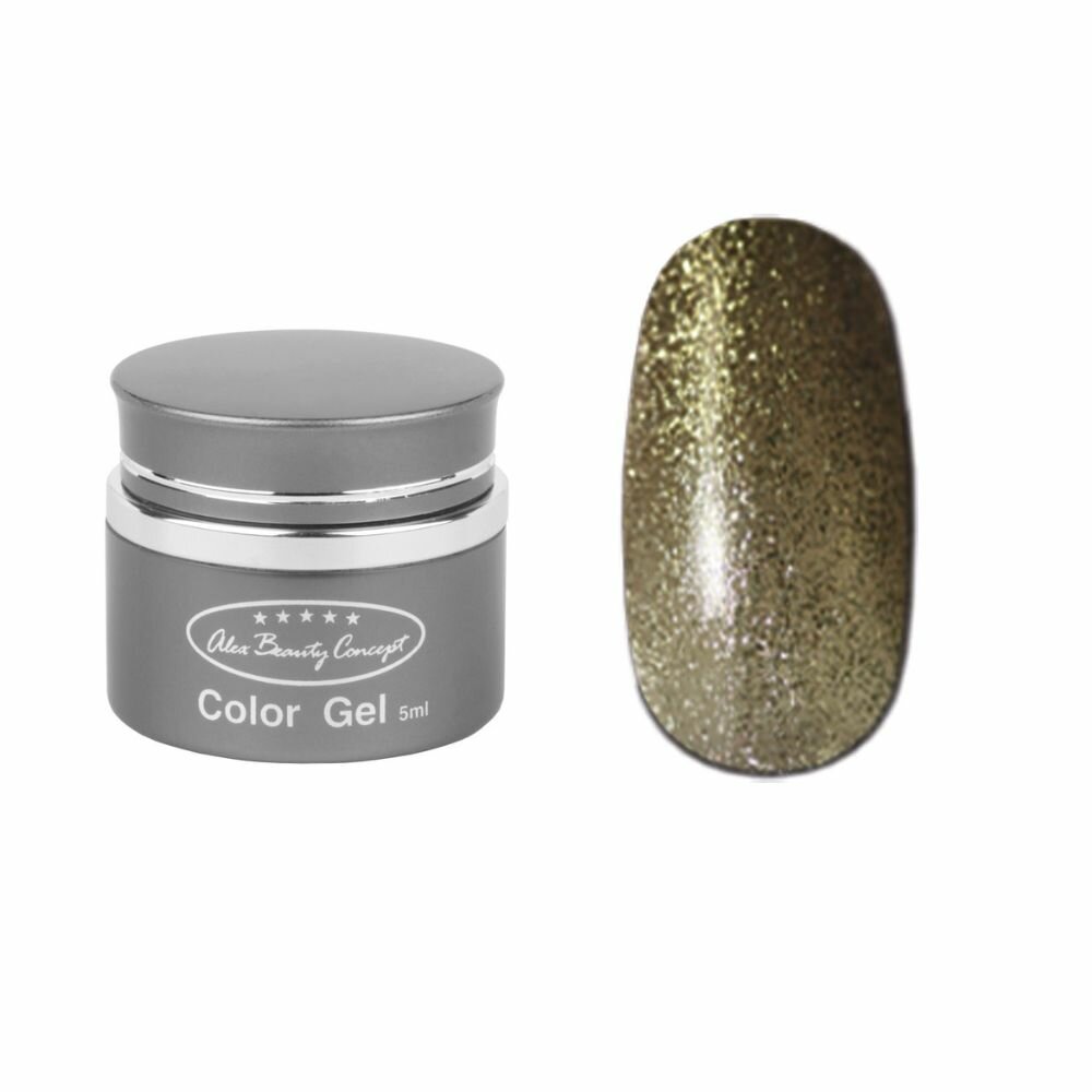 Alex Beauty Concept Цветной эластичный гель для ногтей Neo Teck Color Gel, цвет золотой 69730 5 мл